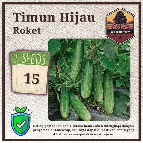 Jual 15 Biji Benih Timun Hijau Bibit Tanaman Sayur Sayuran Mentimun Shopee Indonesia
