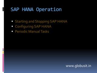 Sap Hana Admin Training Pptx