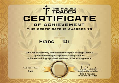 Tft Pass Certificate All Right All Right Rthefundedtrader