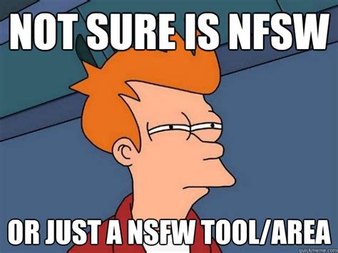 Not Sure Is NFSW Or Just A Nsfw Tool Area Futurama Fry Quickmeme