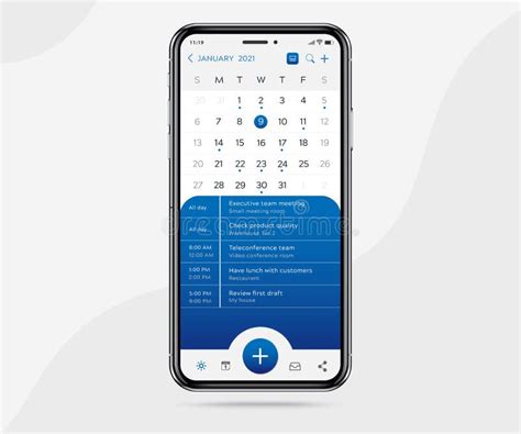 Mobile App Calendar Light Mode Concept Activity Calendar Template Ui