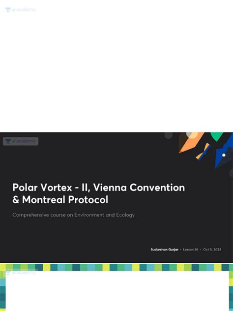 Polar Vortex Ii Vienna Convention Montreal Protocol With Anno Pdf