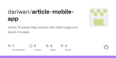 Github Dariwanarticle Mobile App Article 10 Asean Flag Country With