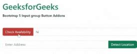 Bootstrap Input Group Button Addons GeeksforGeeks
