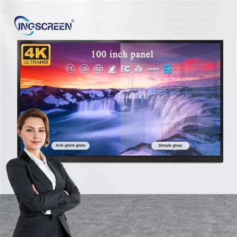Ingscreen Interactive Smart Board Android 14 Lcd Screen Flat Panel