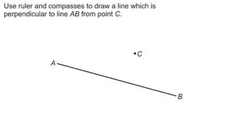 solved use ruler and compasses to draw a line which is perpendicular