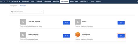 Set Up Dialogflow Integration Woztell Platform Documentation