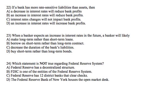 Solved If A Bank Has More Rate Sensitive Liabilities Chegg
