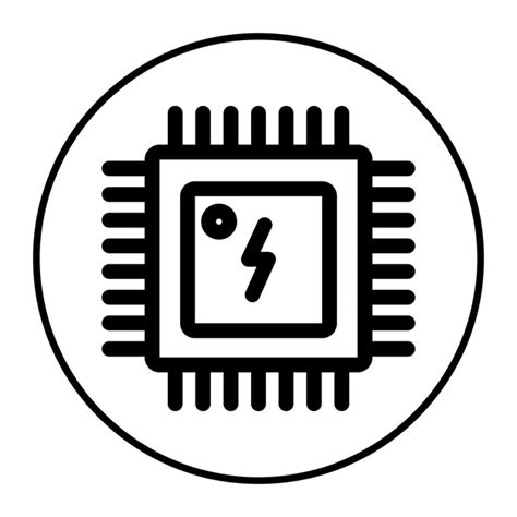 Premium Vector Integrated Circuit Vector Illustration