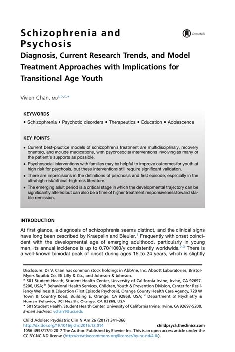 Pdf Schizophrenia And Psychosis