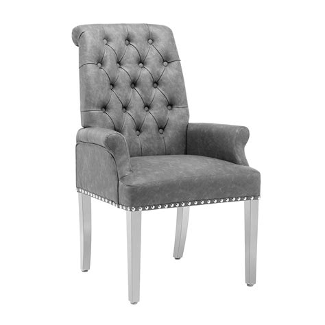 Foredo Room Armchairs Upholstered Dining Chairs With Arms Modern Pu
