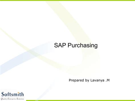 SAP Purchasing