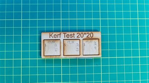 Kerf Testing Template For Laser Engraving Machines