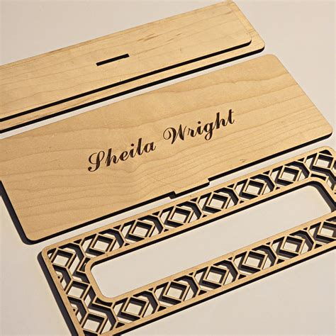 Office Name Plate Stand Svg Digital Files Recognition Laser Files