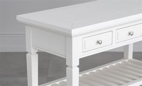 Консоль Оксфорд узкая белая купить в Москве