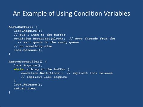 Threads Using Condition Variables At James Silvers Blog
