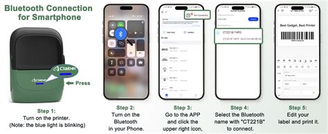 Clabel Label Maker Machine 221b Thermal Label Printer 2 Inch Sticker