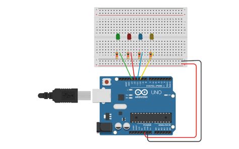 Circuit Design Dancing Lights Tinkercad