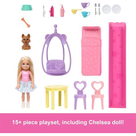 Barbie Chelsea Pop Up Doll House With Doll And 15 Accessories House