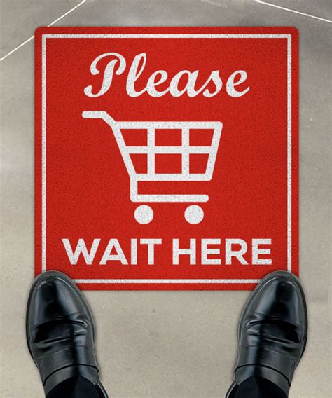 Please Wait Here Floor Sign Save 10 Instantly