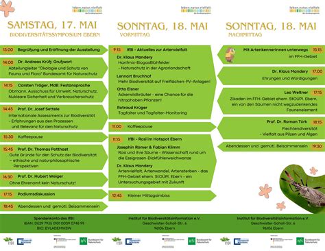 17 And 18 May 2025 Biodiversity Festival In Ebern Department Of