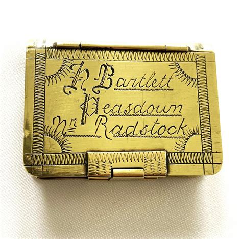 Antique Brass Book Snuff Box