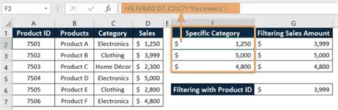 How To Use Filter Function In Excel Examples