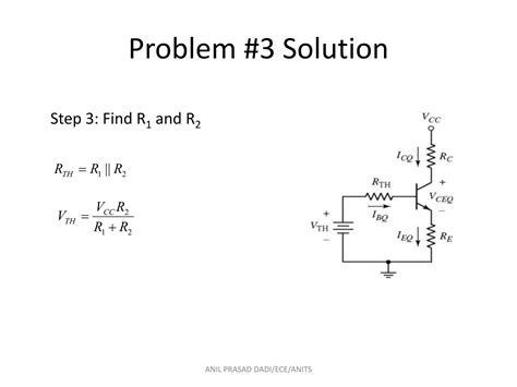 Voltage Divider Bias Circuit Dept Of Ece Anits Ppt