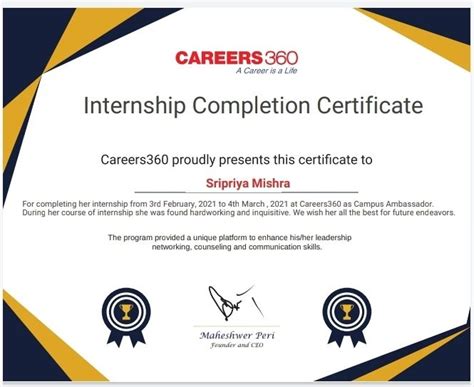 Sripriya Mishra On Linkedin Internship