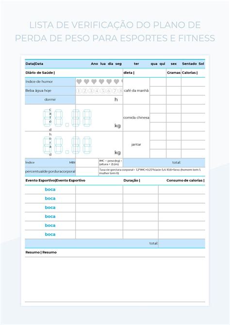 Modelos De Planilhas Plano De Fitness Para Microsoft Excel E Planilhas