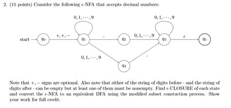 Solved Points Consider The Following E NFA That Chegg