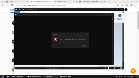 Could Not Authenticate To Plutonium Unknow Error BO Plutonium