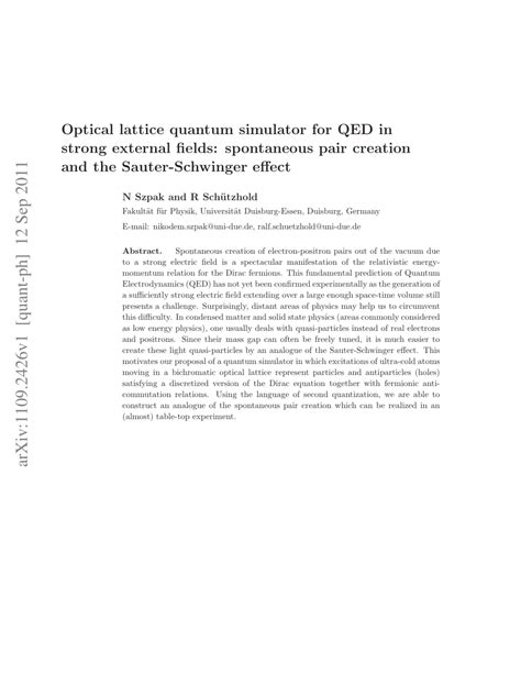 pdf optical lattice quantum simulator for quantum electrodynamics in