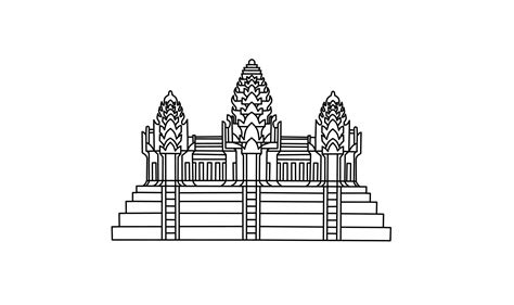 Angkor Wat Cambodia Coat Of Arms 8132132 Vector Art At Vecteezy