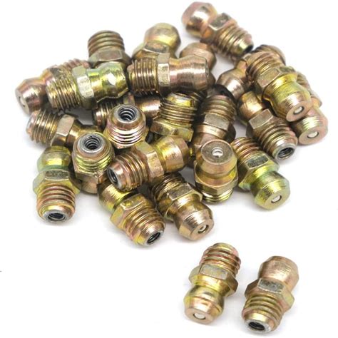Poem 30pcs Straight Grease Fittings Grease Zerk Point Grease Tip Grease