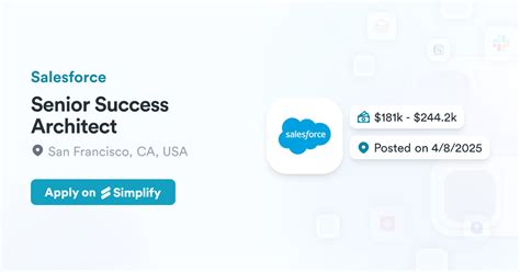 Senior Success Architect Salesforce Simplify Jobs