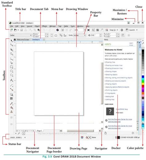CorelDRAW Document Window CorelDRAW