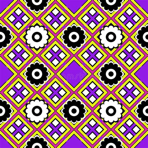 Colorful Geometric Ethnic Seamless Pattern Stock Illustration