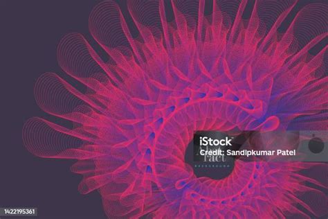 입자의 변형된 원형 모양으로 현대 벡터 일러스트 레이 션 3차원 형태에 대한 스톡 벡터 아트 및 기타 이미지 3차원 형태 가상현실 건설 산업 Istock