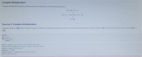 Solved Complex Multiplication Complex Multiplication Behaves