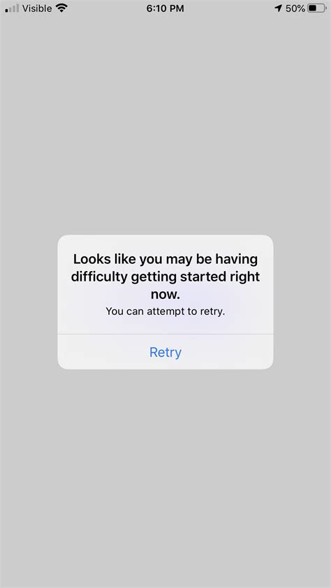 Cant Access The Visible App Rvisible
