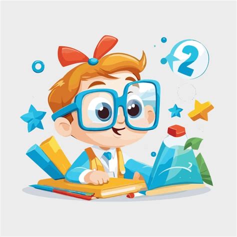 Premium Vector Math Cartoon Vector On White Background