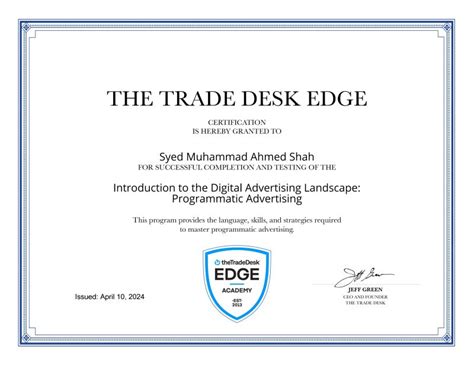 Syed Muhammad Ahmed Shah On Linkedin Programmaticadvertising Digitalmarketing Certification