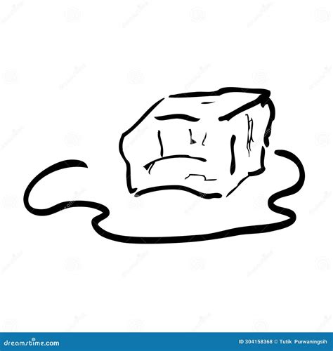 Ice Cube Hand Draw Doodle Simple Vector Stock Vector Illustration Of Icecube Simple