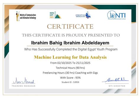 Machinelearning Datascience Ai Ml Python Nti Digitalegyptyouth