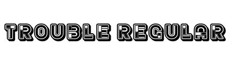 Trouble Regular Font FFonts Net