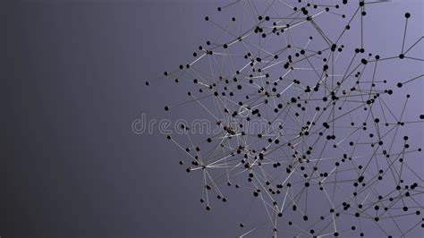 3d Abstract Of Molecular Structure Or Particles Slow Motion 3d