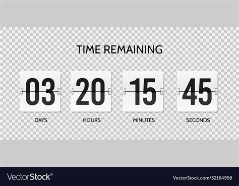 Countdown Flip Clock Counter Mechanical Banner Vector Image