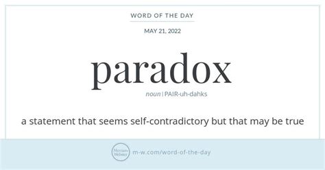Word Of The Day Paradox