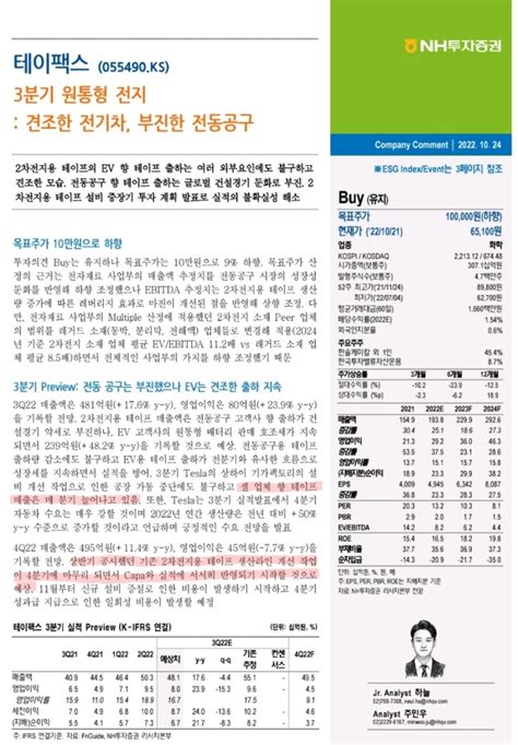 2차전지 소재기업 테이팩스 내용 정리 네이버 블로그